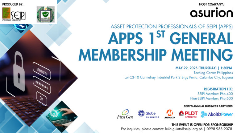 2025 – APPS 1st GMM - SEIPI